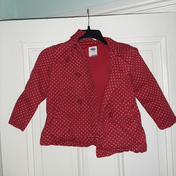 Old Navy | Jackets & Coats | Old Navy Red And White Polka Dot Jacket | Poshmark